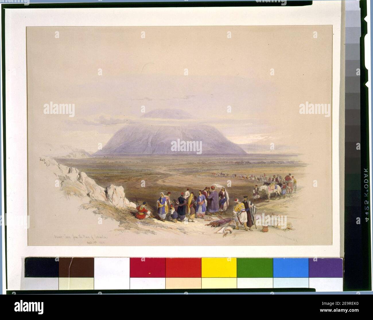 Mount Tabor from the Plain of Esdraelon April 19th 1839 Stock Photo - Alamy