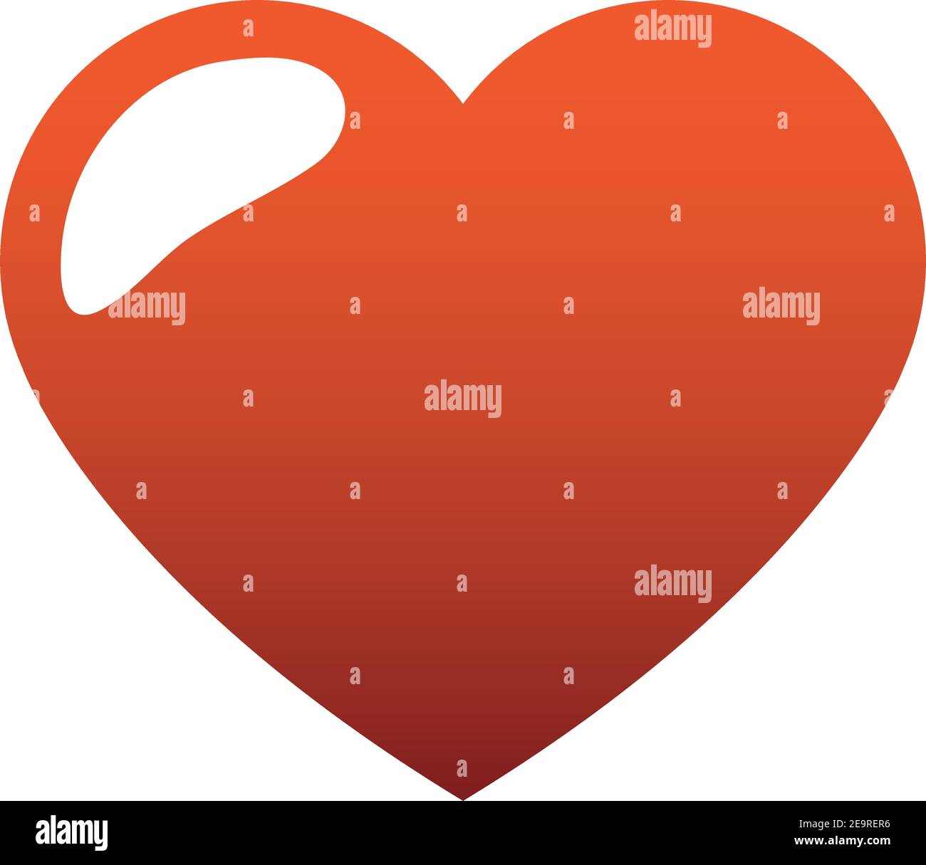 emoji red heart icon over white background, colorful design, vector ...