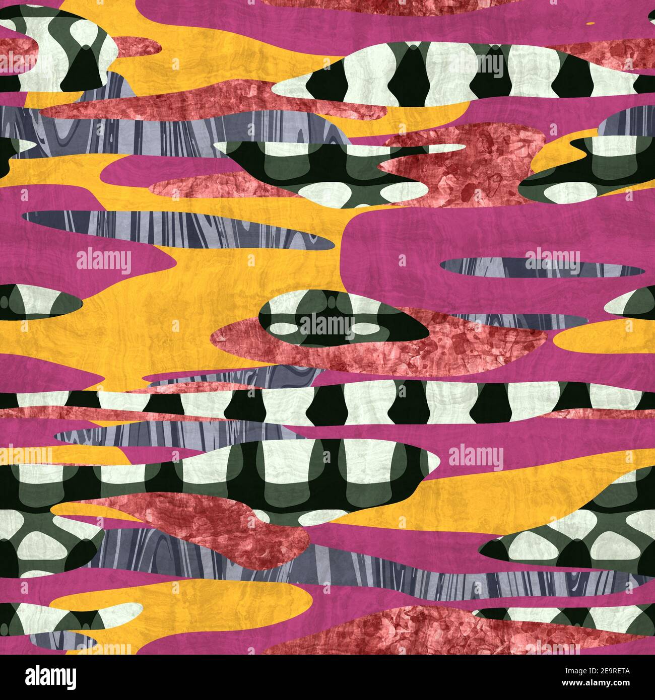 Seamless collage in camo shapes vivid montage Stock Photo - Alamy