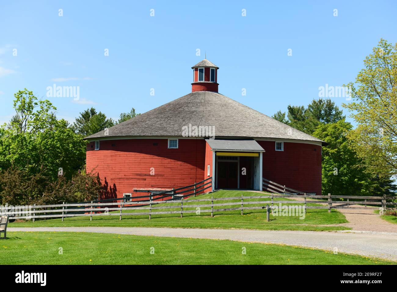 Round Barn is a three-story building with 80 feet in diameter. This ...