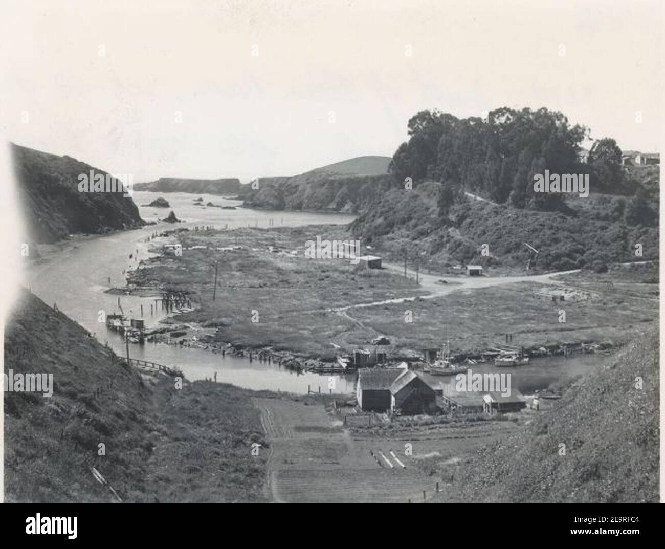 Mouth of Albion River, and site of Albion Lumber Company mill. After ...