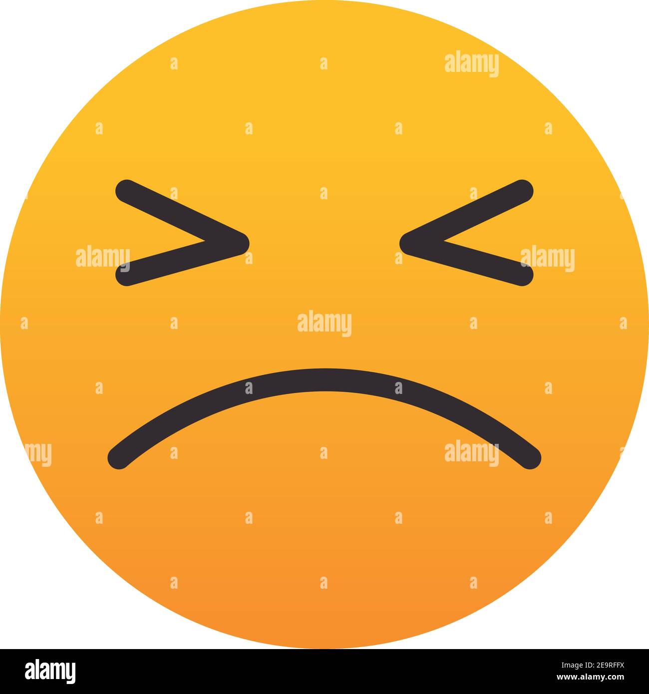 icon of emoji Persevering Face over white background, colorful design ...