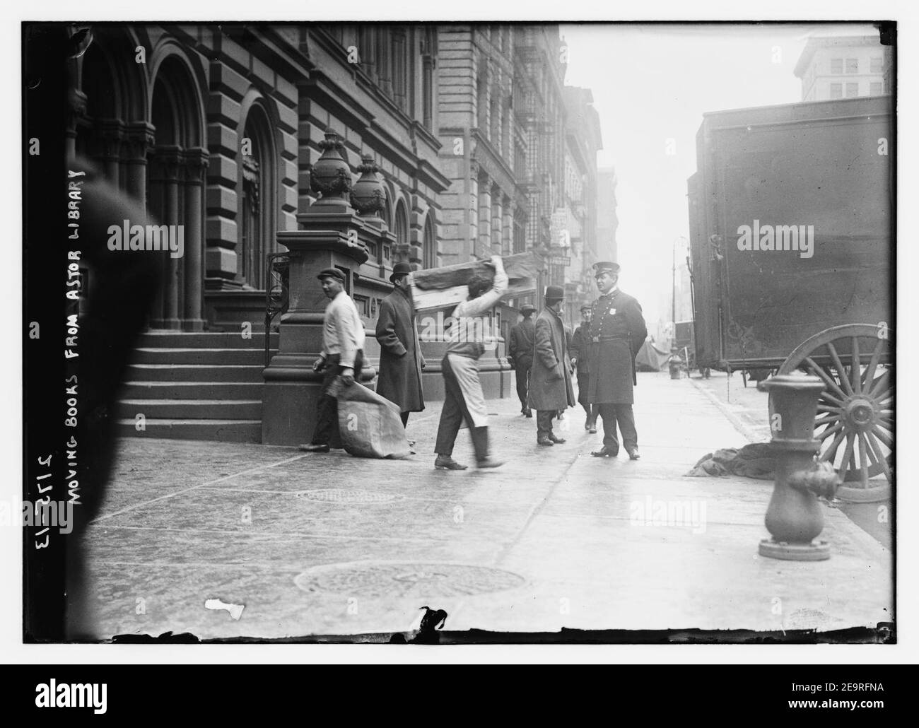 Moving books from Astor Library Stock Photo - Alamy