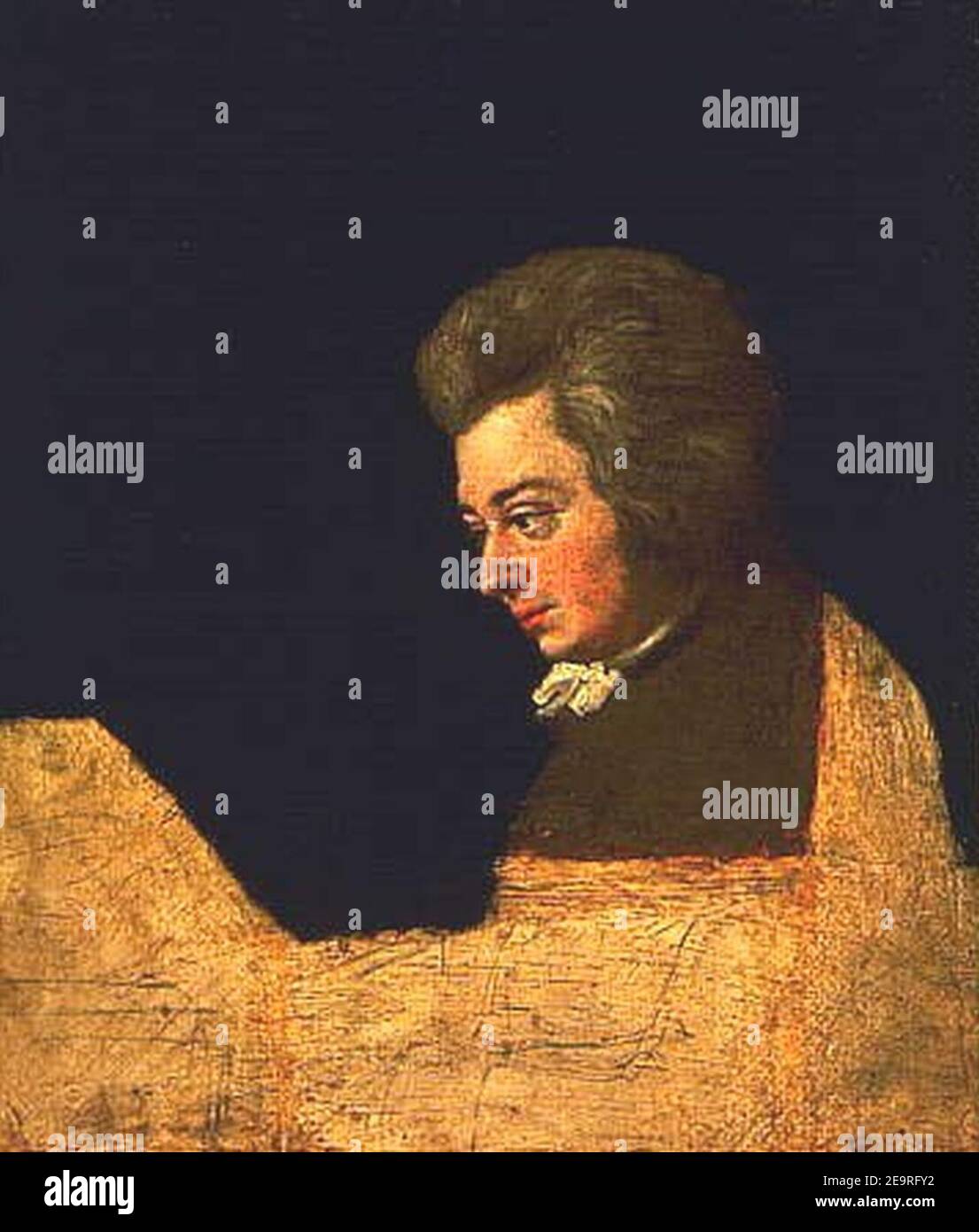Mozart am Klavier, 1782-1783 Stock Photo - Alamy