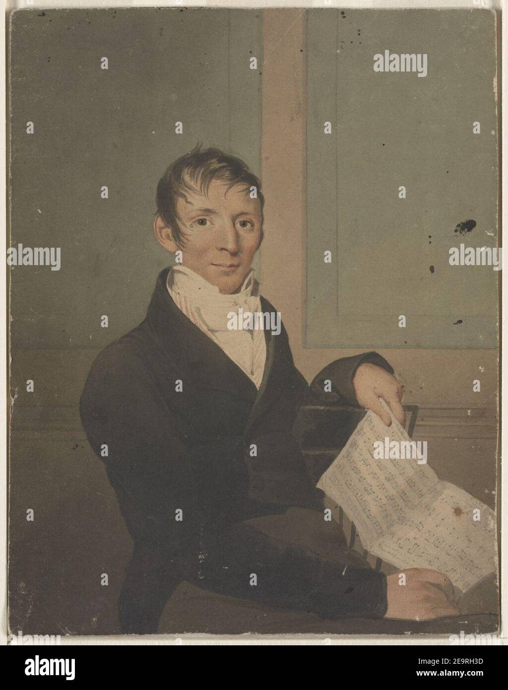 Mr. Graupner - seated and holding music Stock Photo - Alamy