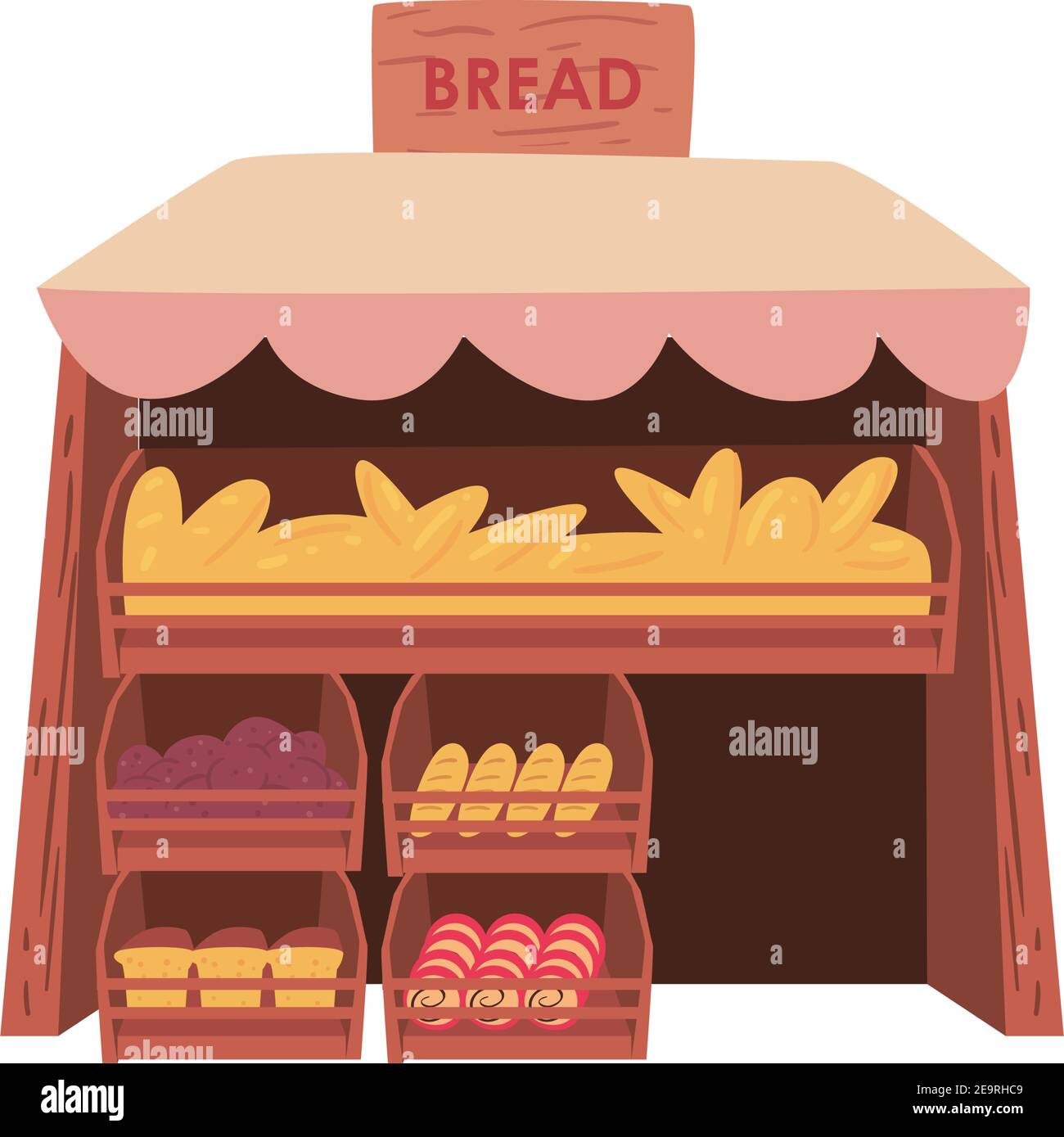 Breads market design of shop retail store and buy theme Vector ...