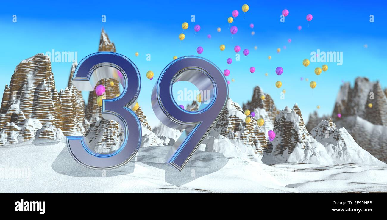 3d number 39 hi-res stock photography and images - Alamy