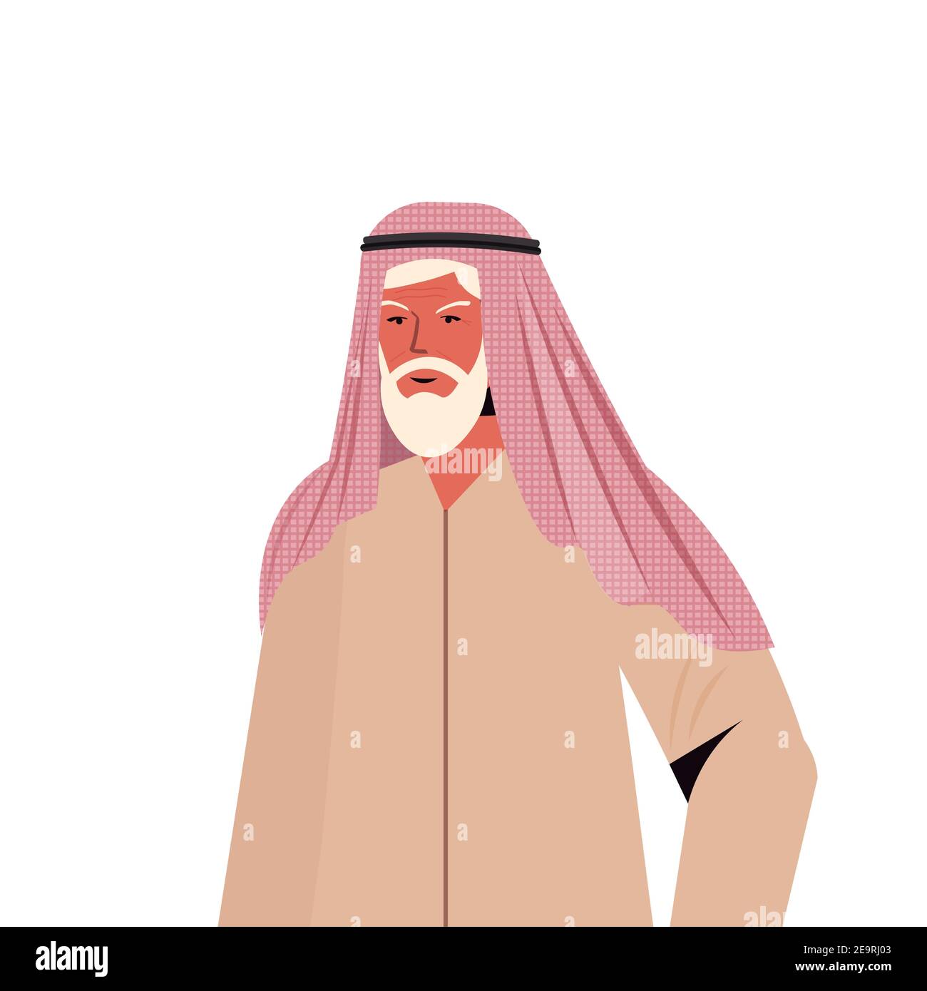 Old Arab Man Cartoon Wise Arab Man Cartoon Vector Character / Camel