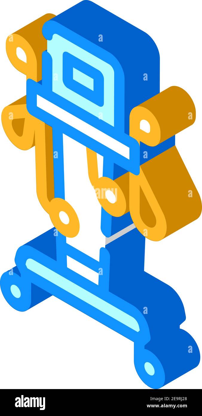 Physiotherapy Complex Isometric Icon Vector Illustration Color Stock