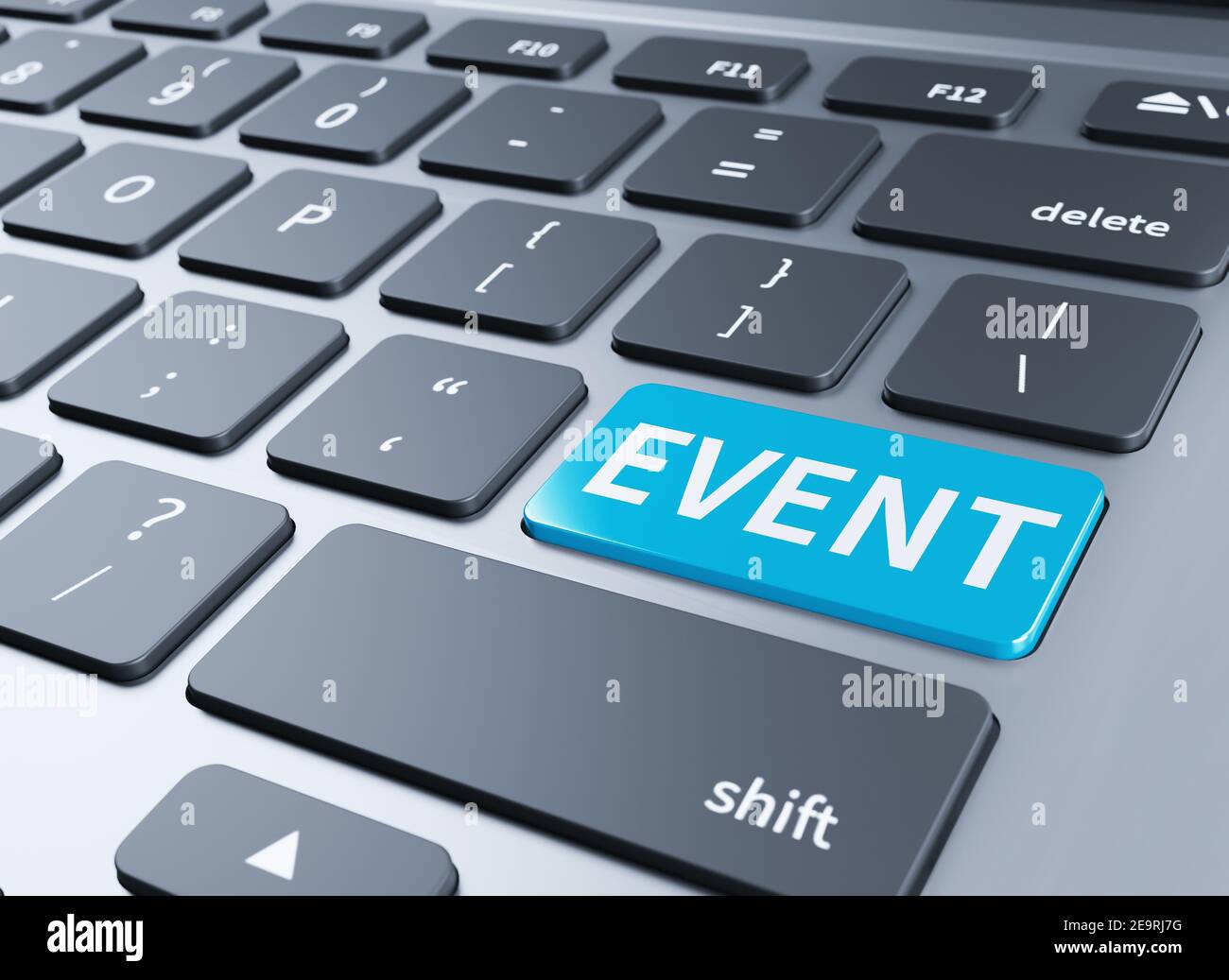 Wording Events on computer keyboard.3d illustration Stock Photo - Alamy