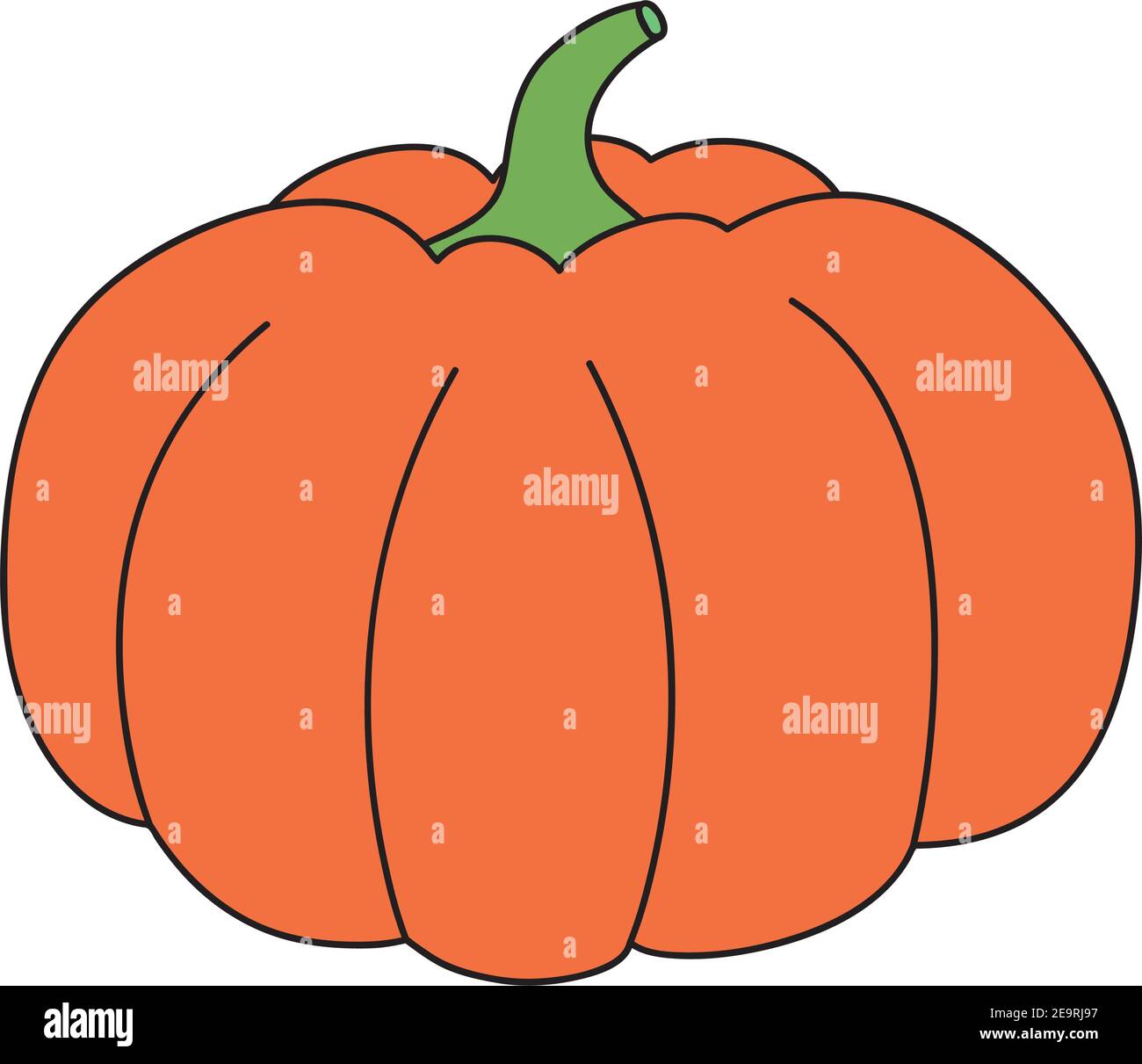 pumpkin vegetable icon over white background, flat style, vector ...