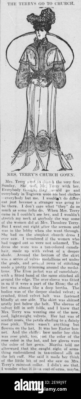 Mrs Terry's Church Gown Stock Photo - Alamy