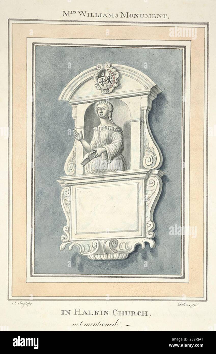Mrs Williams monument, 1796 Stock Photo - Alamy