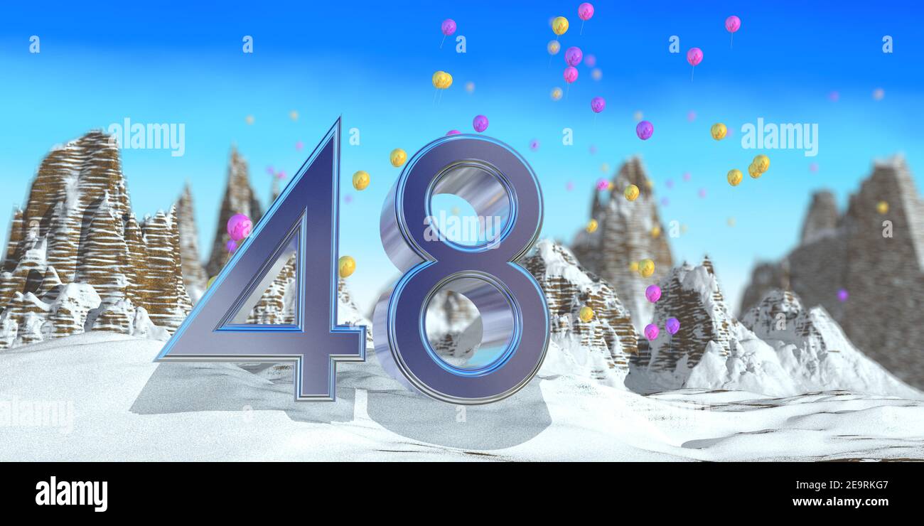 3d number 48 hi-res stock photography and images - Alamy