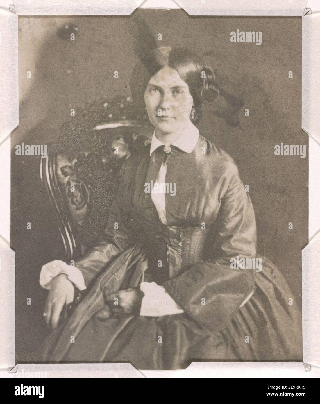 Mrs. Edwin Booth (Mary Devlin), three-quarter length studio portrait ...