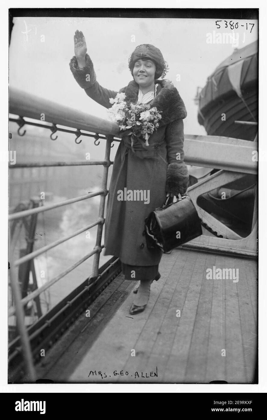 Mrs. Geo. Allen Stock Photo - Alamy