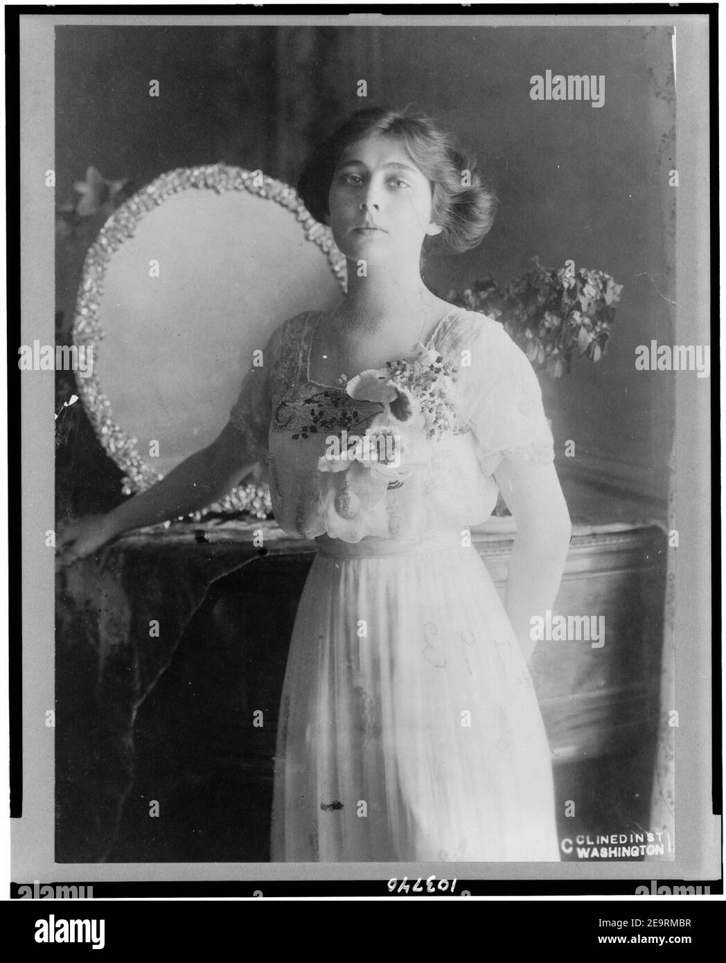 Mrs. J.B. Bayne nee Olga Roosevelt, three-quarter length portrait ...