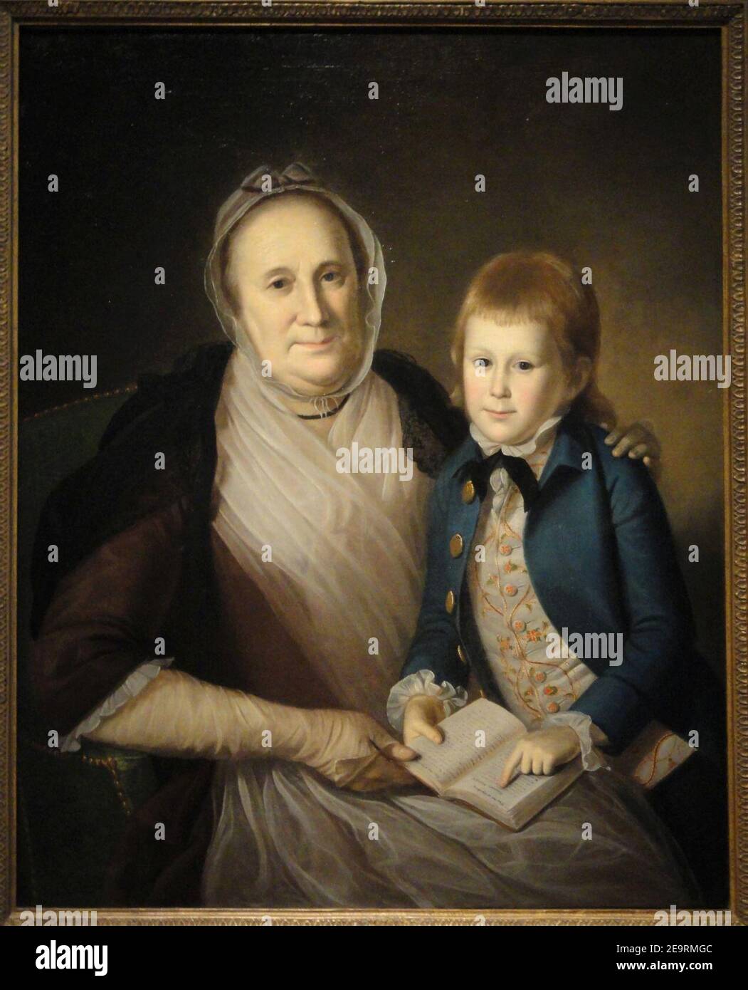 Mrs. James Smith and Grandson, 1776, by Charles Willson Peale Stock ...