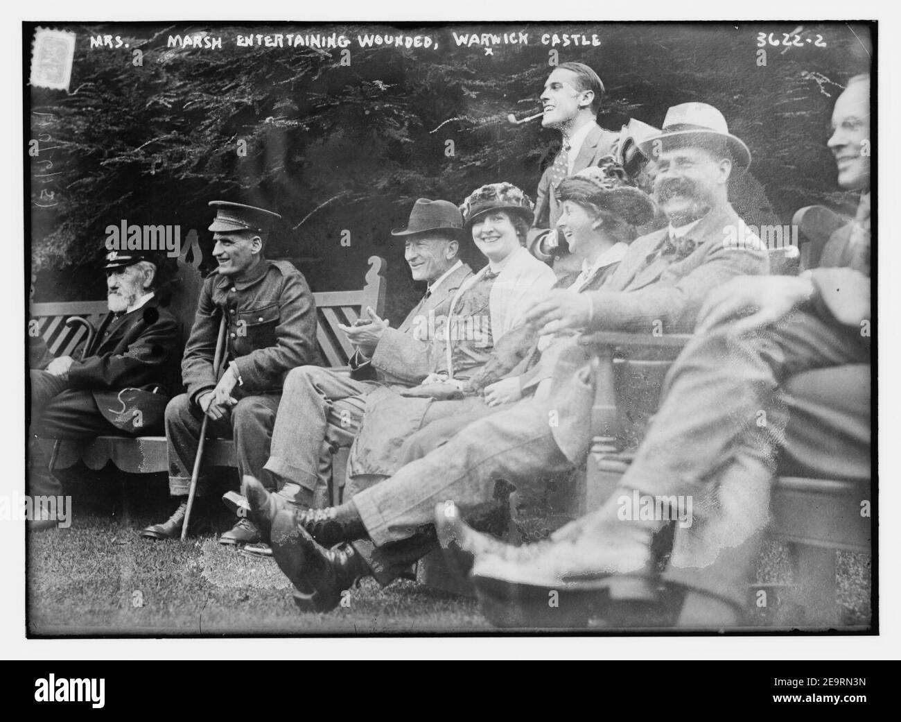 Mrs. Marsh entertaining wounded, Warwick Castle Stock Photo - Alamy