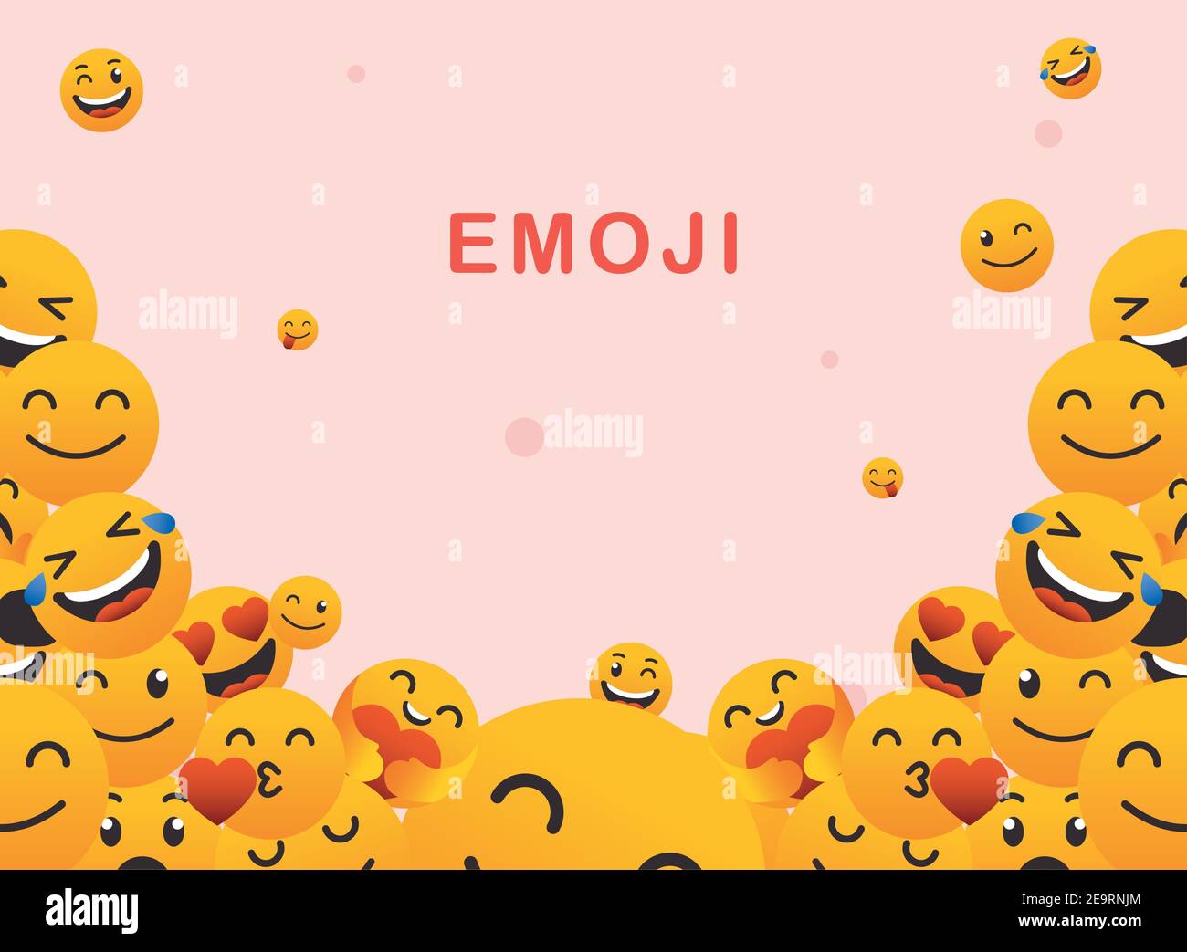 Happy emojis faces icon group design, Emoticon cartoon expression and ...