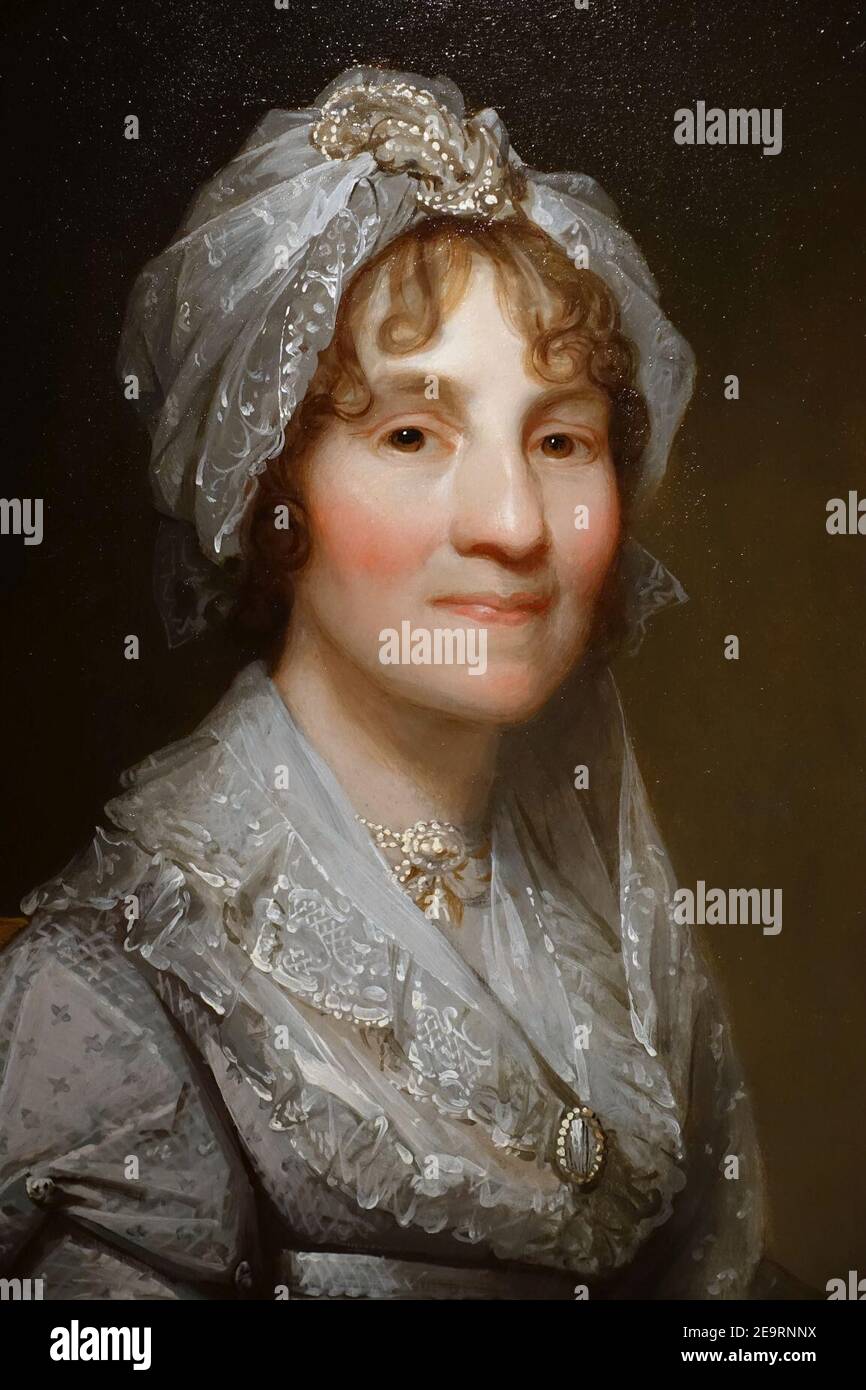 Mrs. Sarah Parkman by Gilbert Stuart, detail, c. 1810 Stock Photo - Alamy