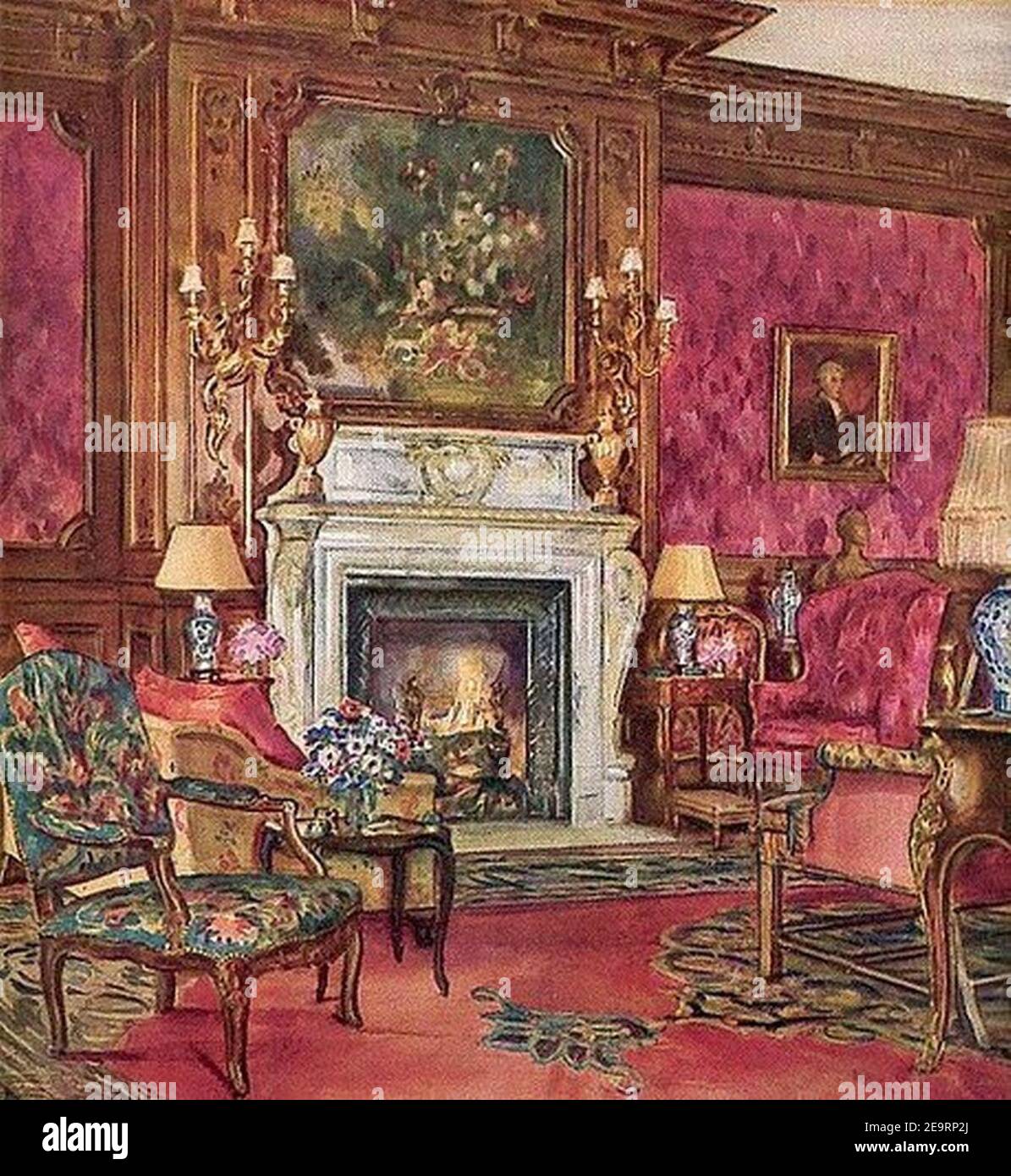 Mrs. Vincent Astor's Drawing Room at Ferncliff Stock Photo - Alamy