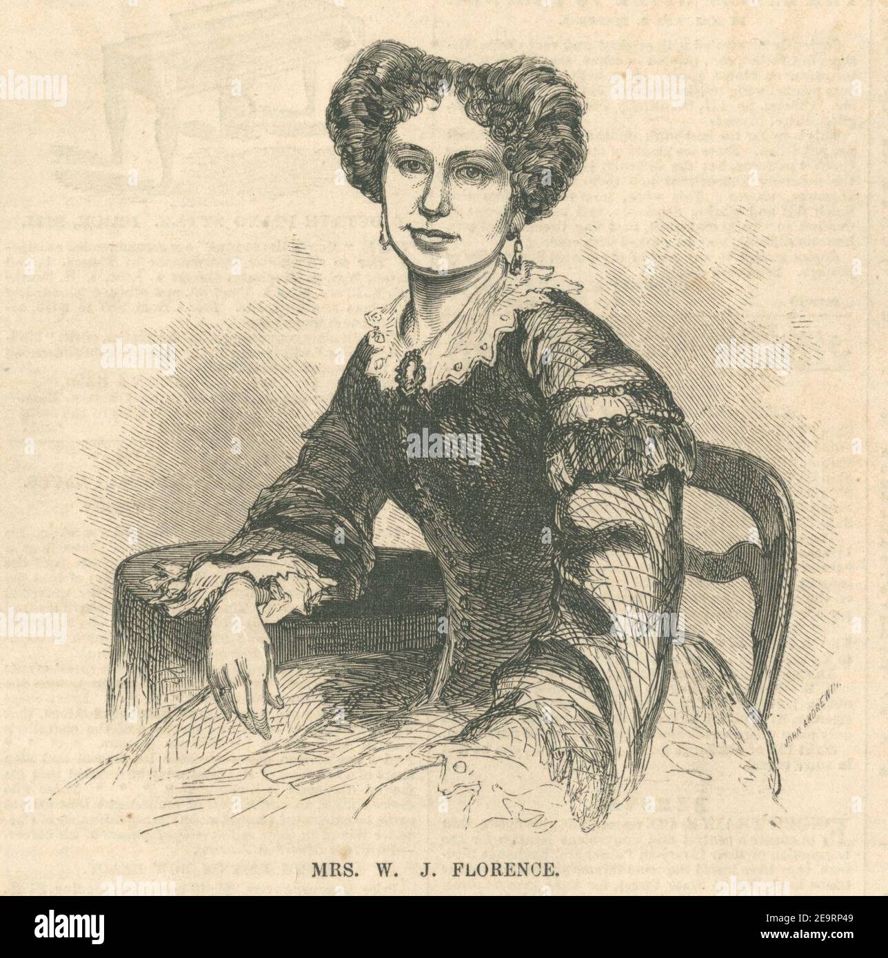 Mrs. W.J. Florence - John Andrew, 1855 Stock Photo - Alamy