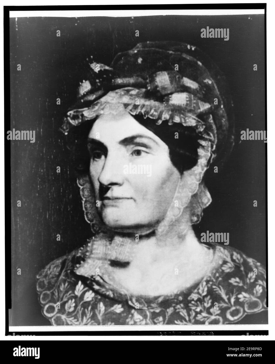 Mrs. William Henry Harrison, head-and-shoulders portrait, facing left ...