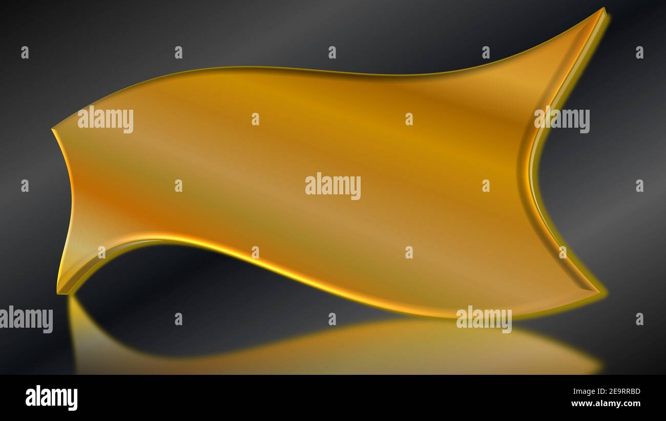 An abstract wavy 3d golden rectangle shape background image Stock Photo ...