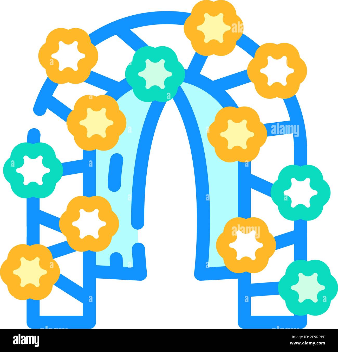 flower arch color icon vector illustration flat Stock Vector Image ...