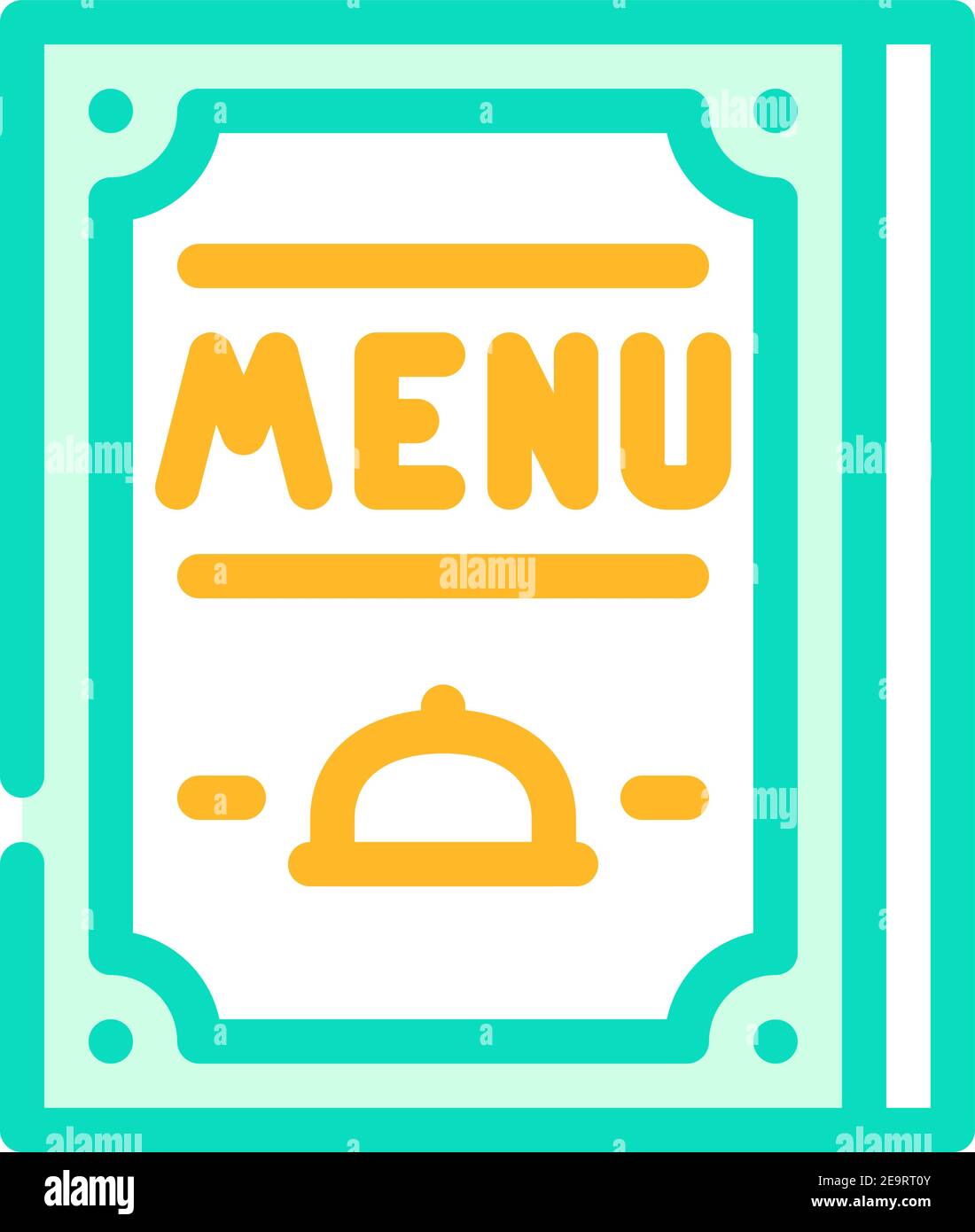 menu restaurant color icon vector illustration flat Stock Vector Image ...