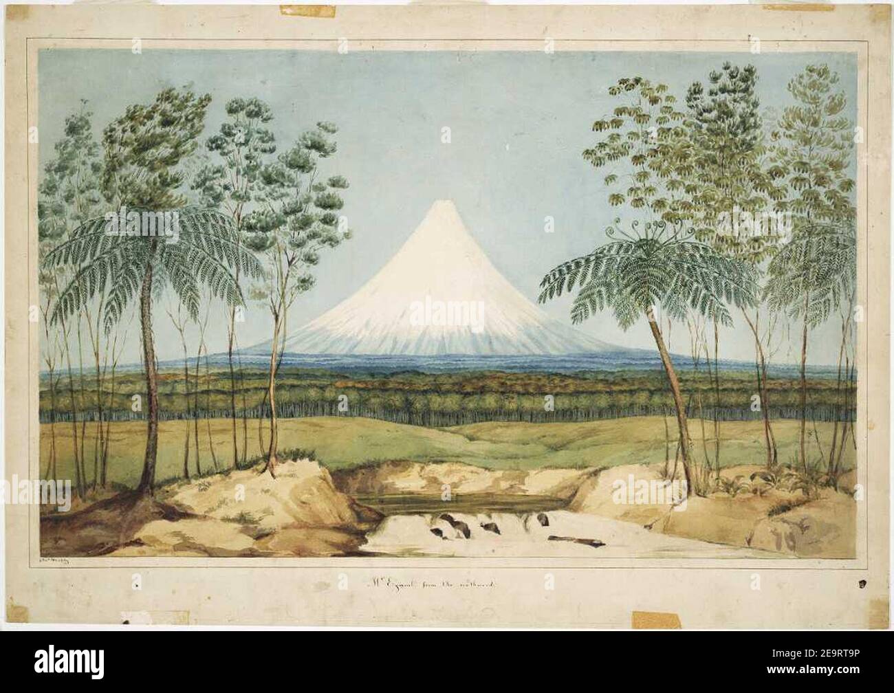 Mt Egmont from the southward.-C-025-008 Stock Photo - Alamy