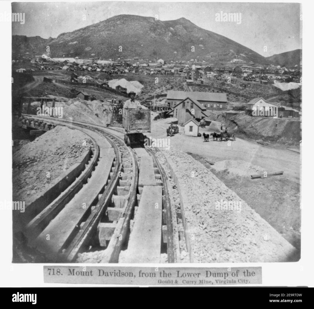 Mt. Davidson, from the Lower Dump of the Gould & Curry Mine, Virginia ...