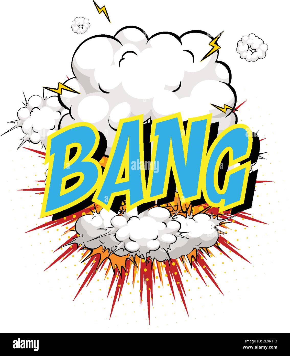 Word Bang on comic cloud explosion background illustration Stock Vector ...