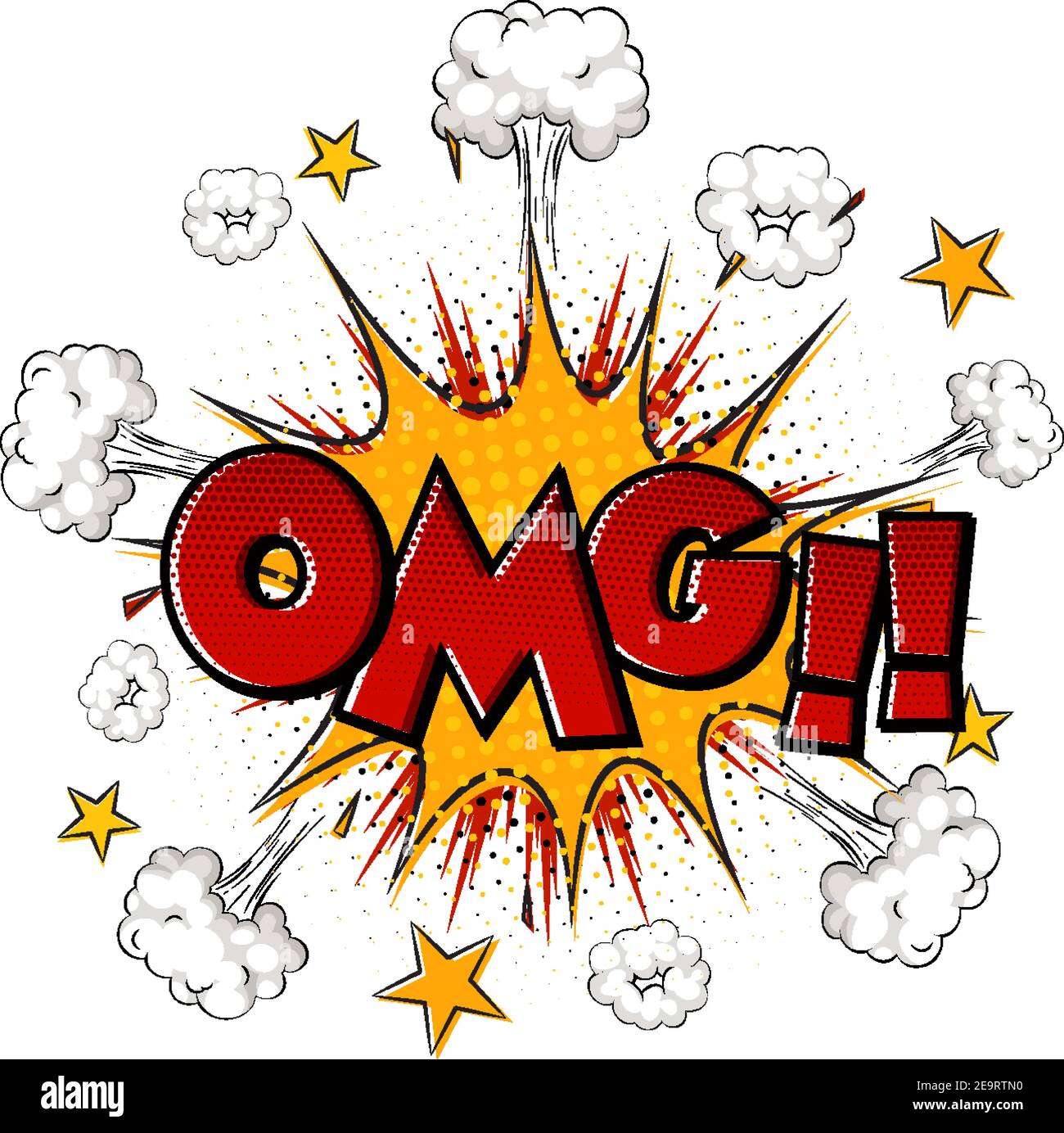 Comic speech bubble with omg text illustration Stock Vector Image & Art ...