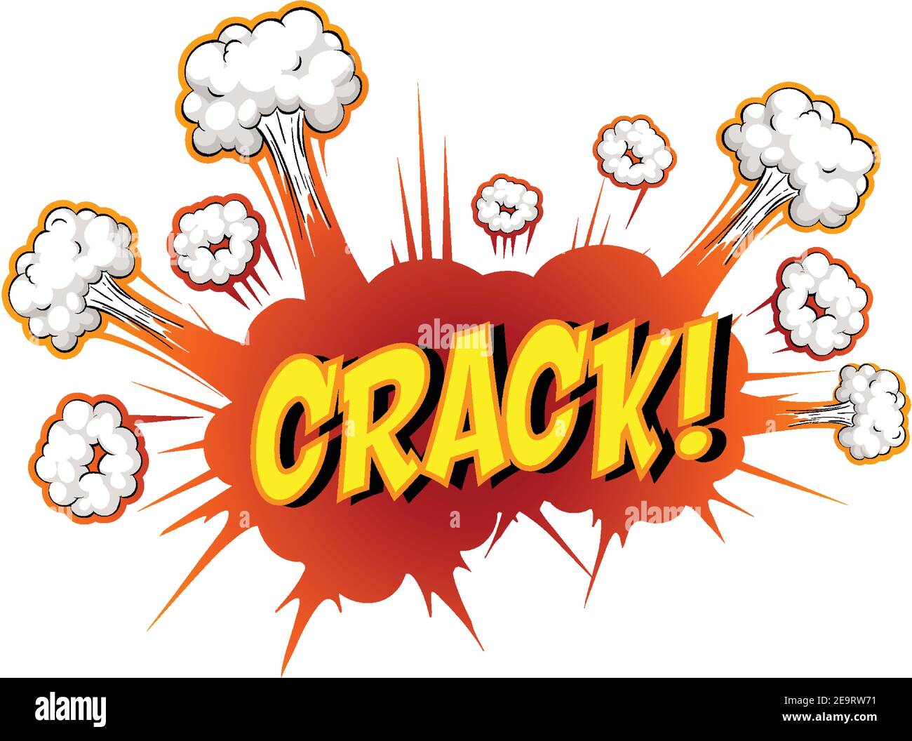 Comic speech bubble with crack text illustration Stock Vector Image ...
