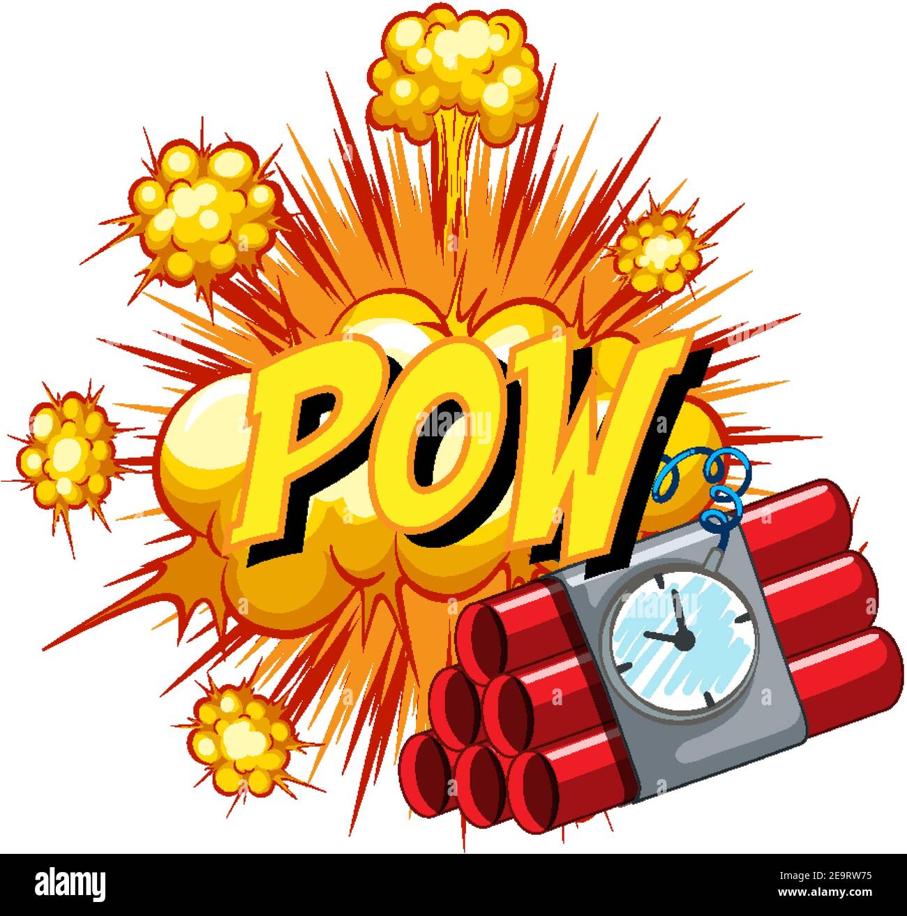Comic speech bubble with pow text illustration Stock Vector Image & Art ...