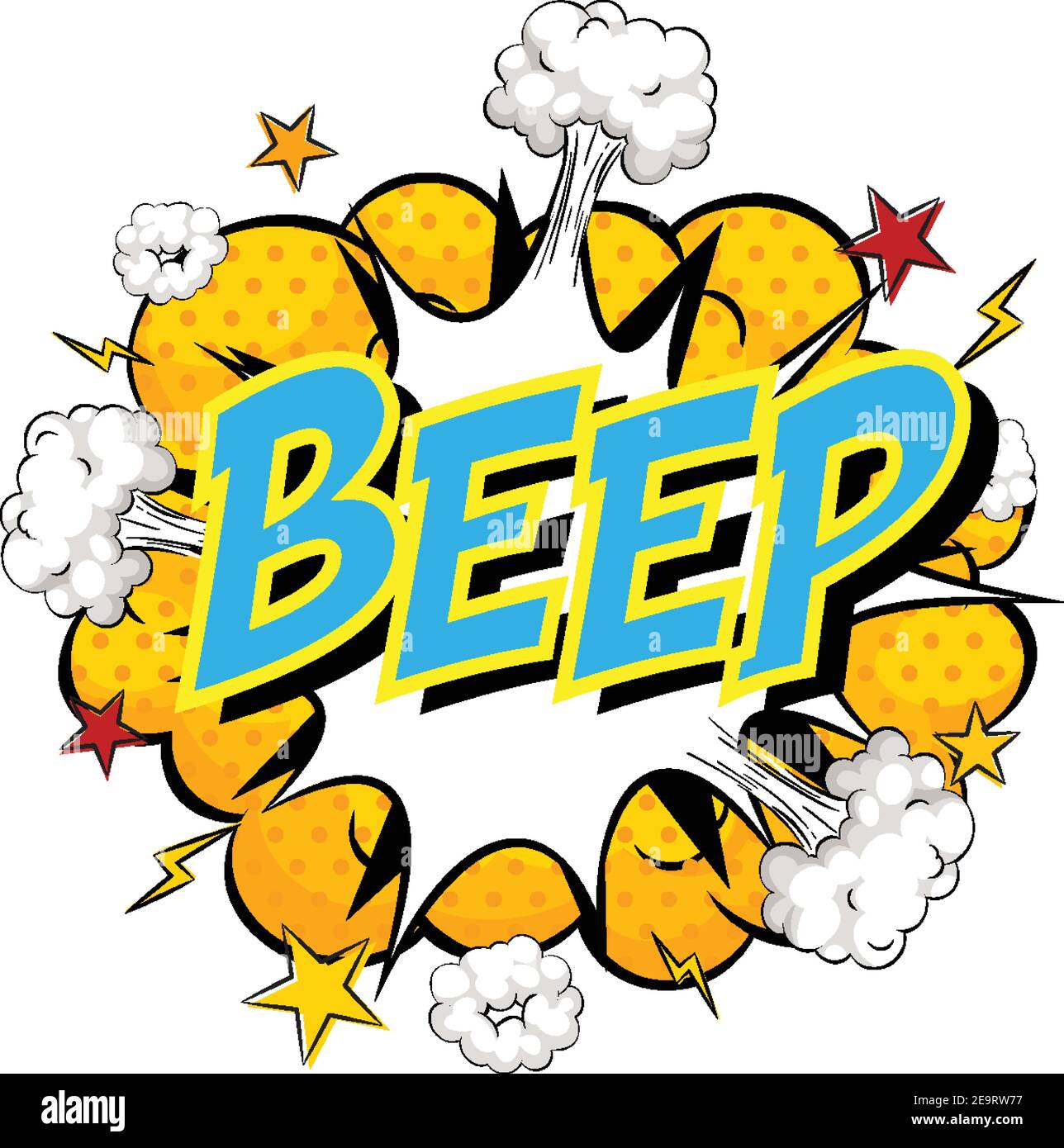 Word Beep on comic cloud explosion background illustration Stock Vector ...