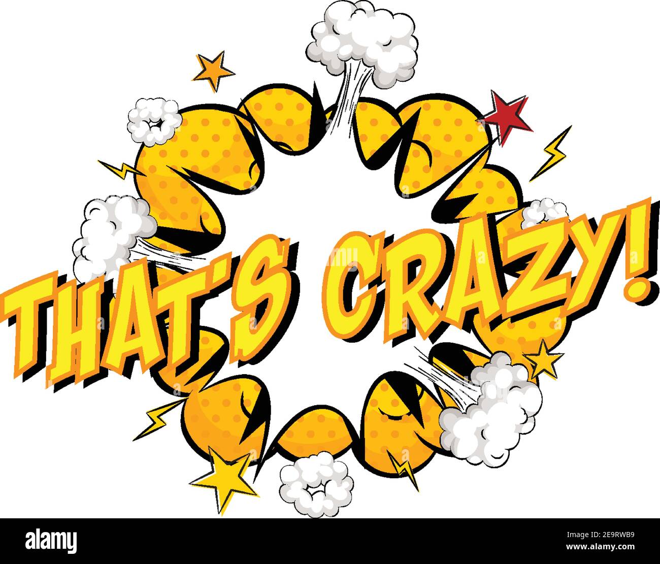 Word That's crazy on comic cloud explosion background illustration ...