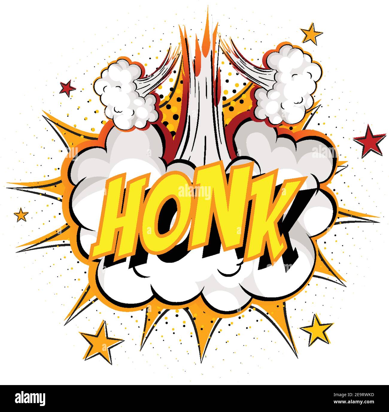 Word Honk on comic cloud explosion background illustration Stock Vector ...