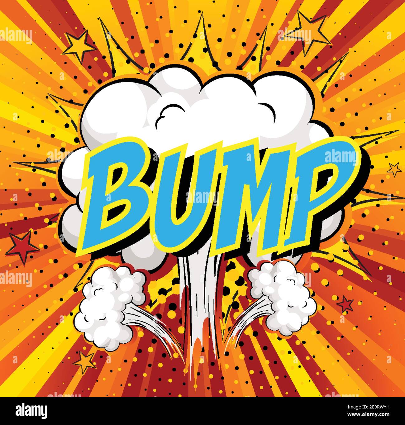 Word Bump on comic cloud explosion background illustration Stock Vector ...