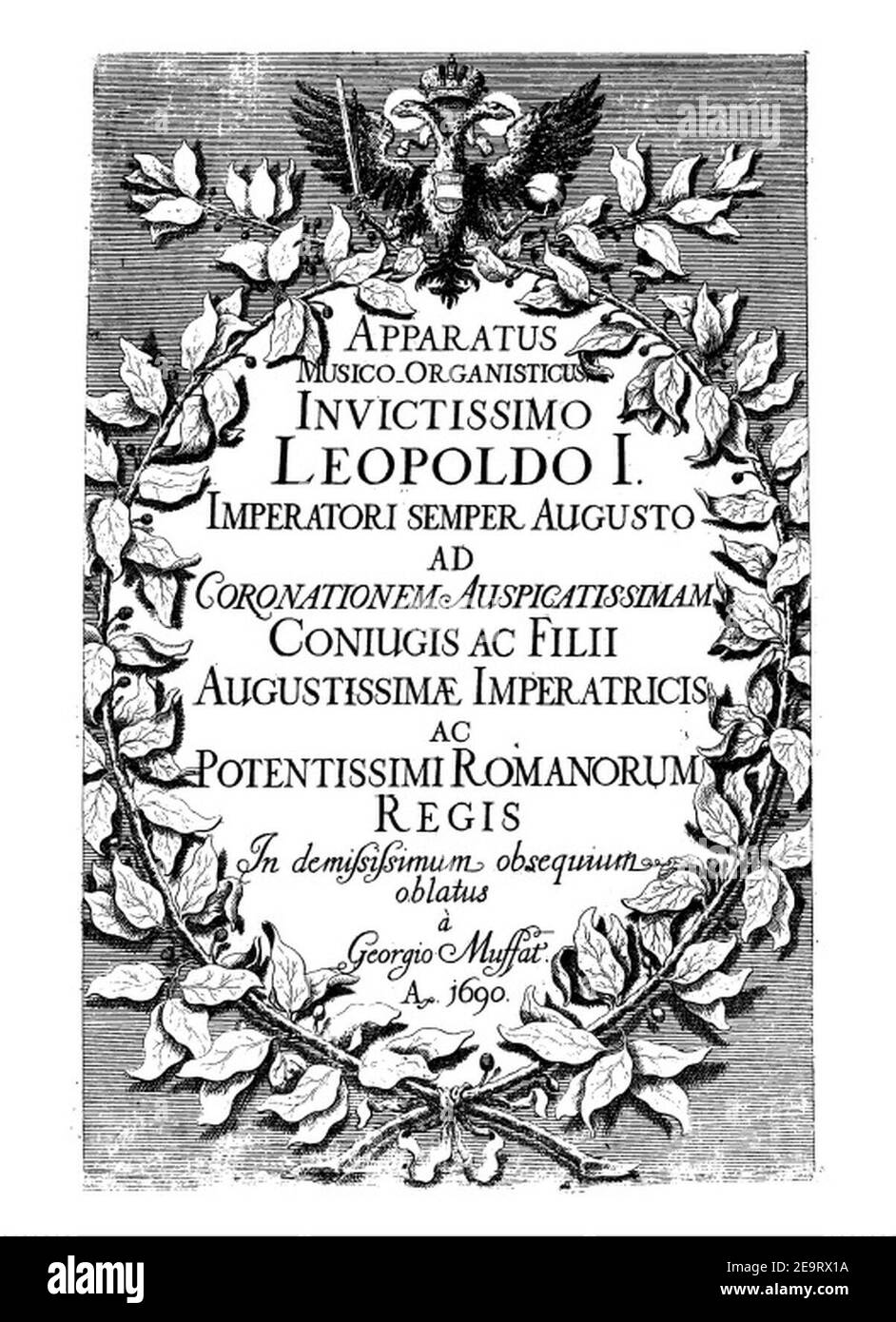 Muffat Apparatus Musico Organisticus Stock Photo - Alamy