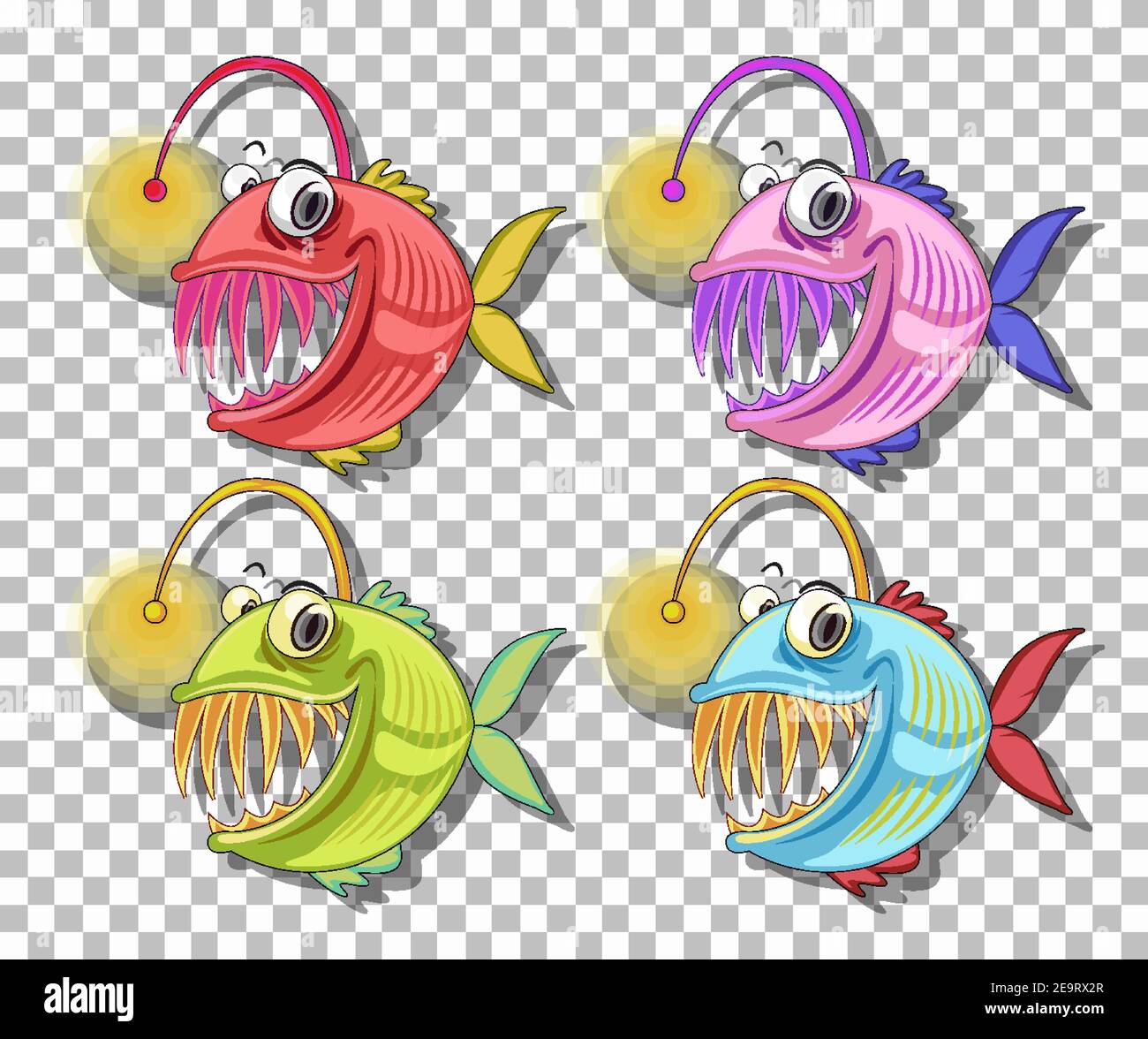 Red anglerfish Stock Vector Images - Alamy