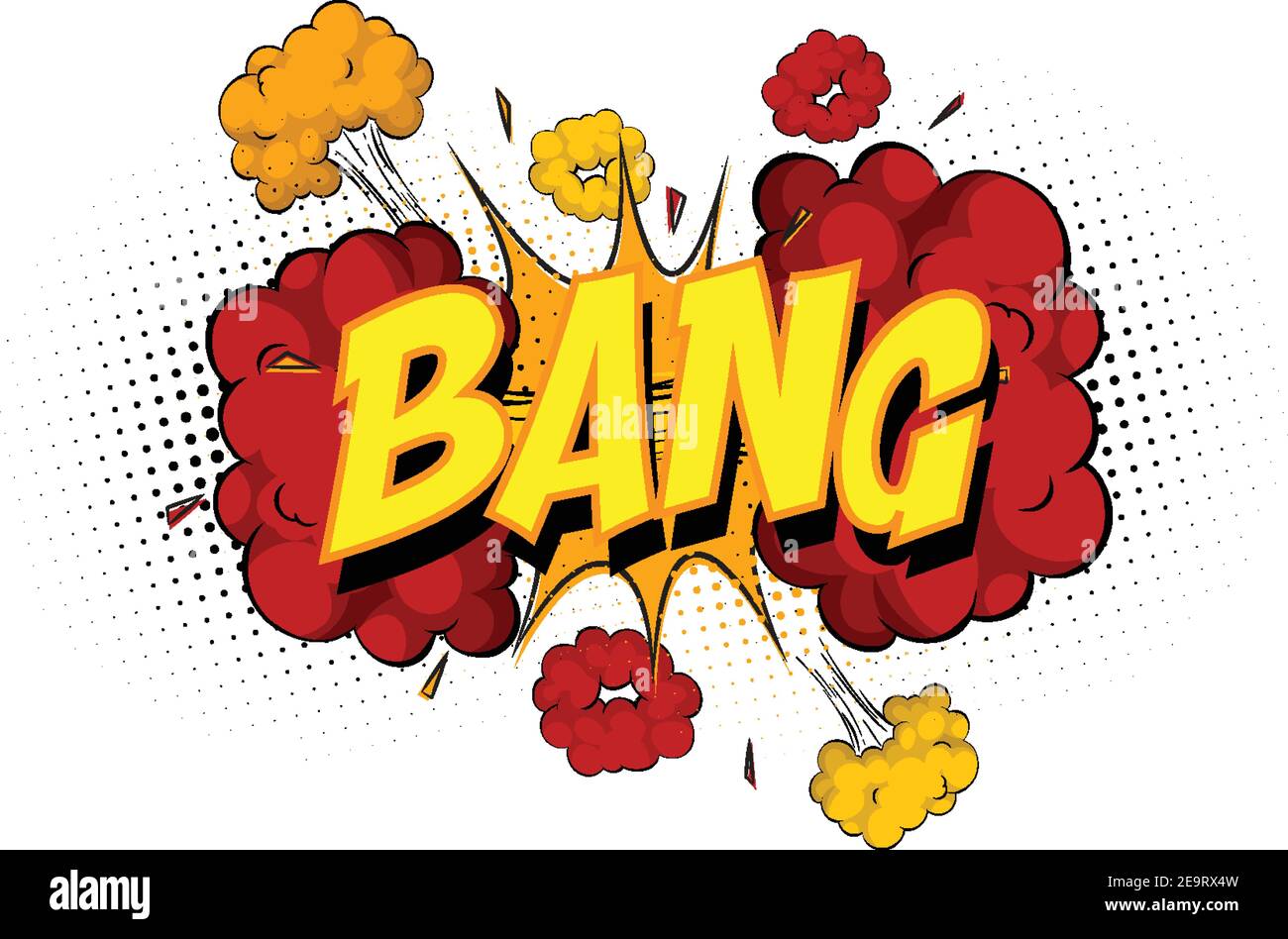Word Bang on comic cloud explosion background illustration Stock Vector ...