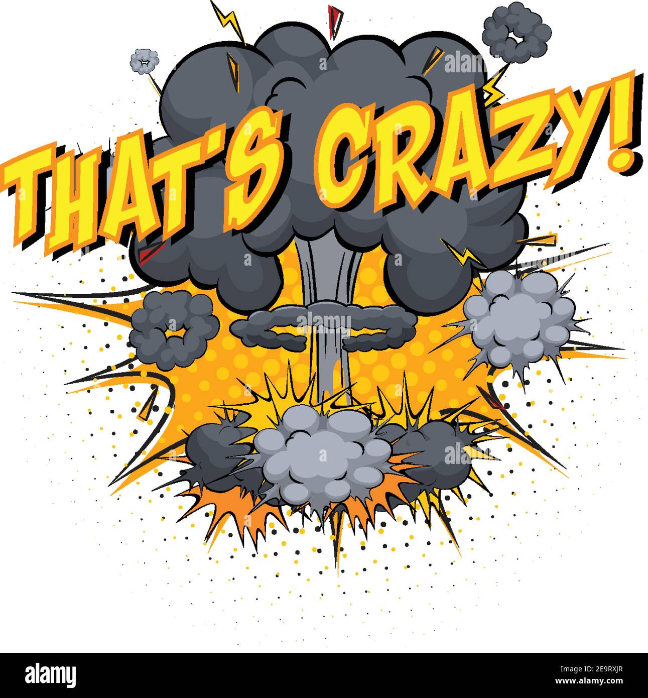 Word That's crazy on comic cloud explosion background illustration ...