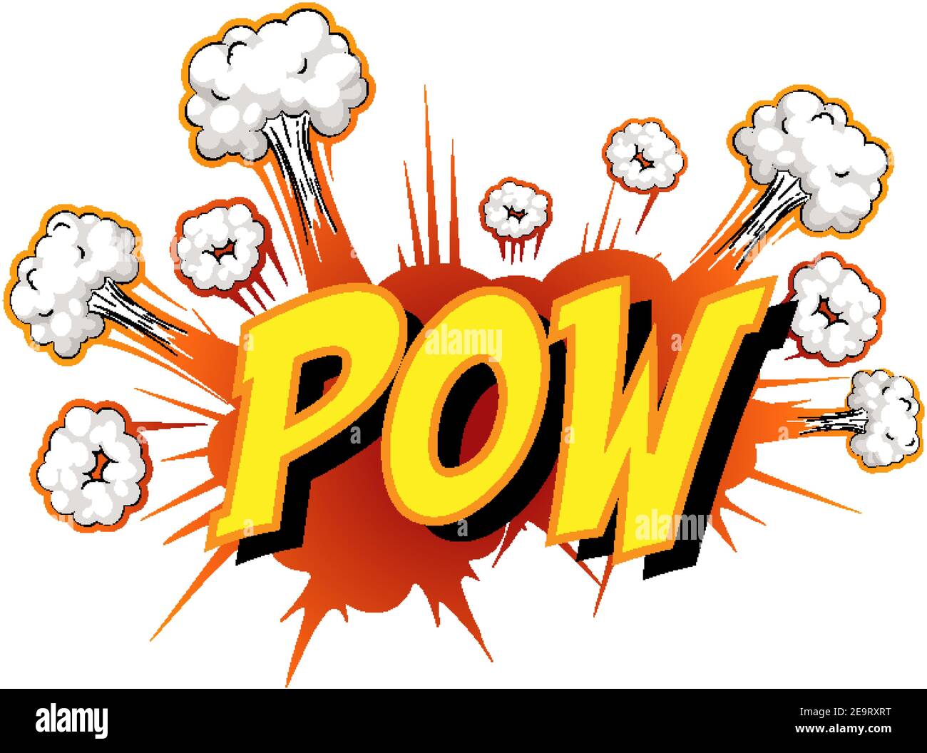Pow alphabet Stock Vector Images - Alamy