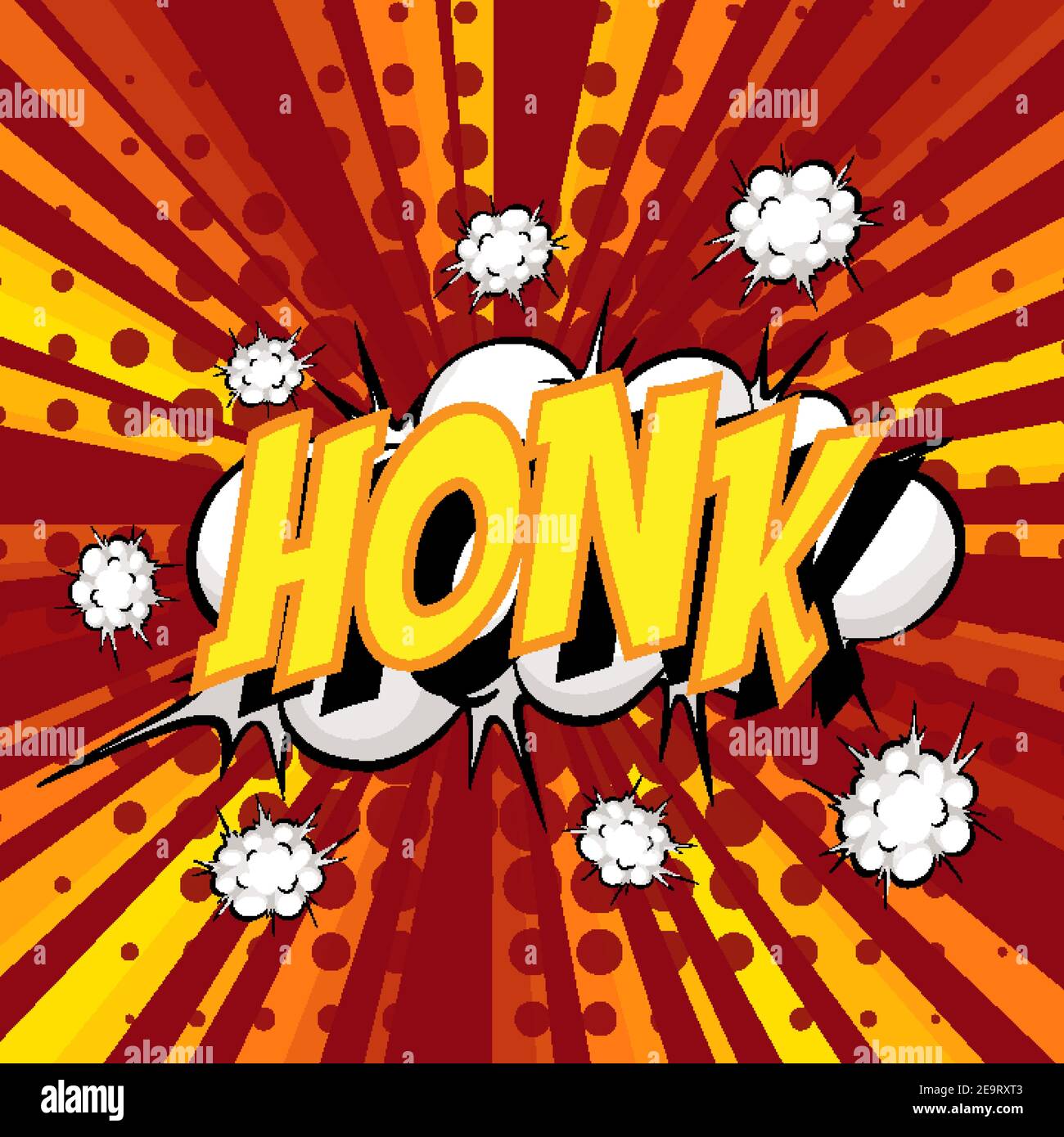 HONK wording comic speech bubble on burst illustration Stock Vector ...
