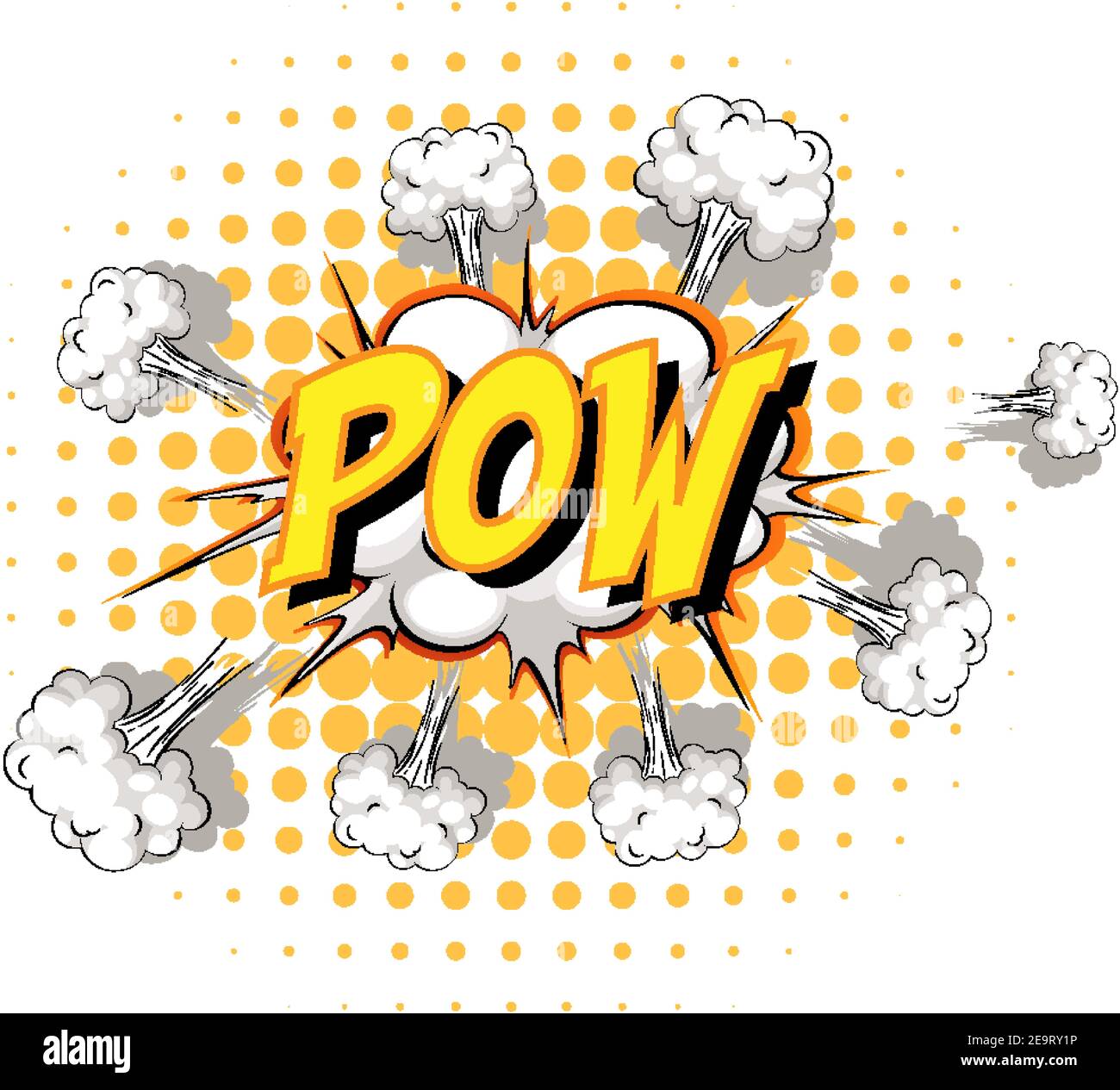 Comic speech bubble with pow text illustration Stock Vector Image & Art ...