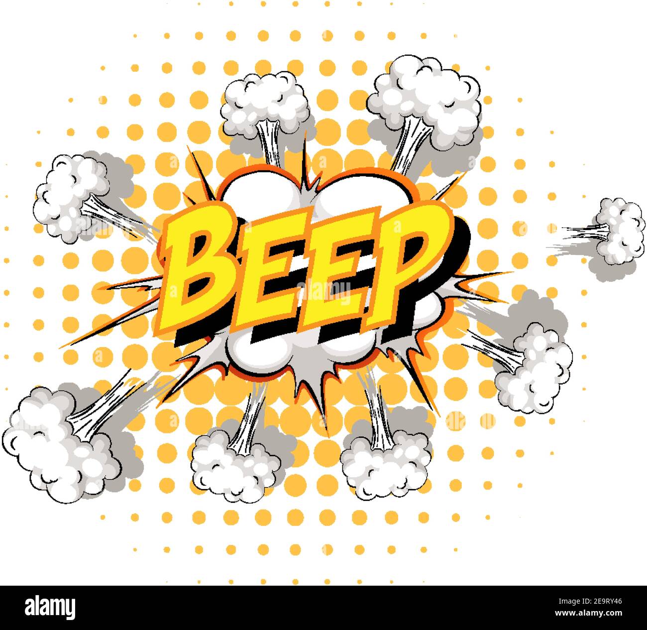 Comic speech bubble with beep text illustration Stock Vector Image ...