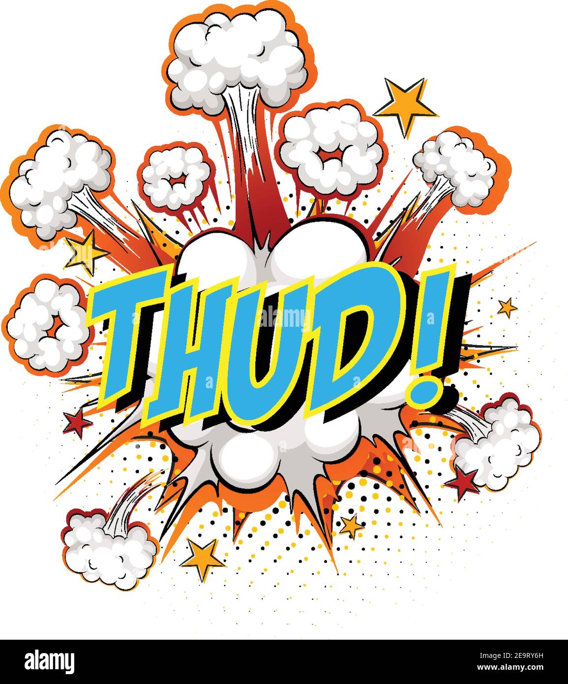 Word Thud on comic cloud explosion background illustration Stock Vector ...